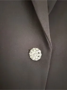 Anne Klein | Jackets & Coats | Anne Klein Black Blazer With Crystal ...